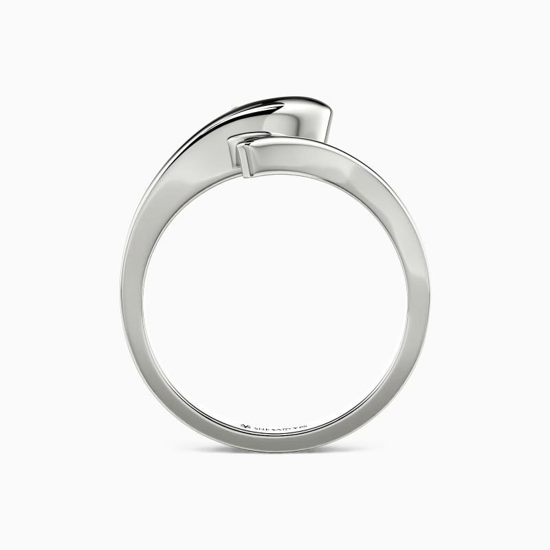 "A Life Oath" Round Cut Sculptural Solitaire Engagement Ring | She Said Yes