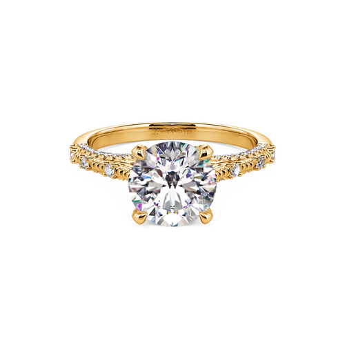 "Only Love" Round Cut Side Stone Engagement Ring | She Said Yes