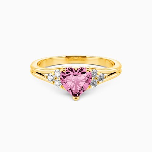 "Two Souls One Heart" 1ct Heart Cut Side Stone Engagement Ring | She ...