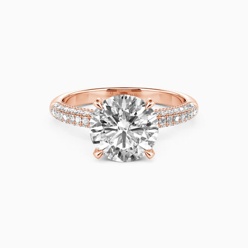 "My Pretty" 2ct Round Cut Side Stone Engagement Ring | She Said Yes