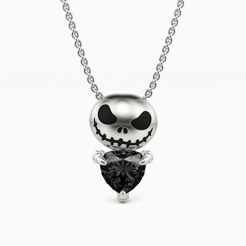 "Skeleton's Embrace" Heart Cut Skull Necklace - SHE·SAID·YES Jewelry